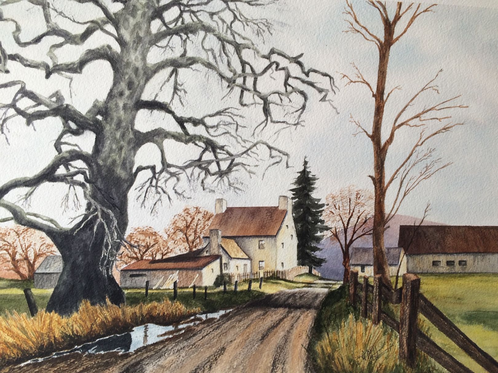 Perspective Simplified… – Lee Muir-Haman Watercolor Painting